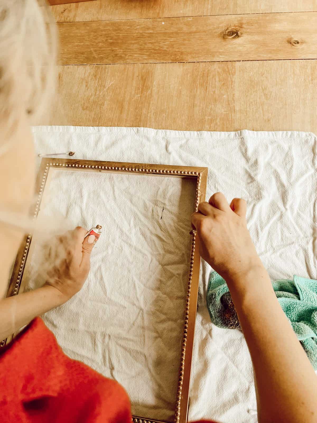 How to Transform Ikea Frames into Vintage Inspired Art - Cassie Jean