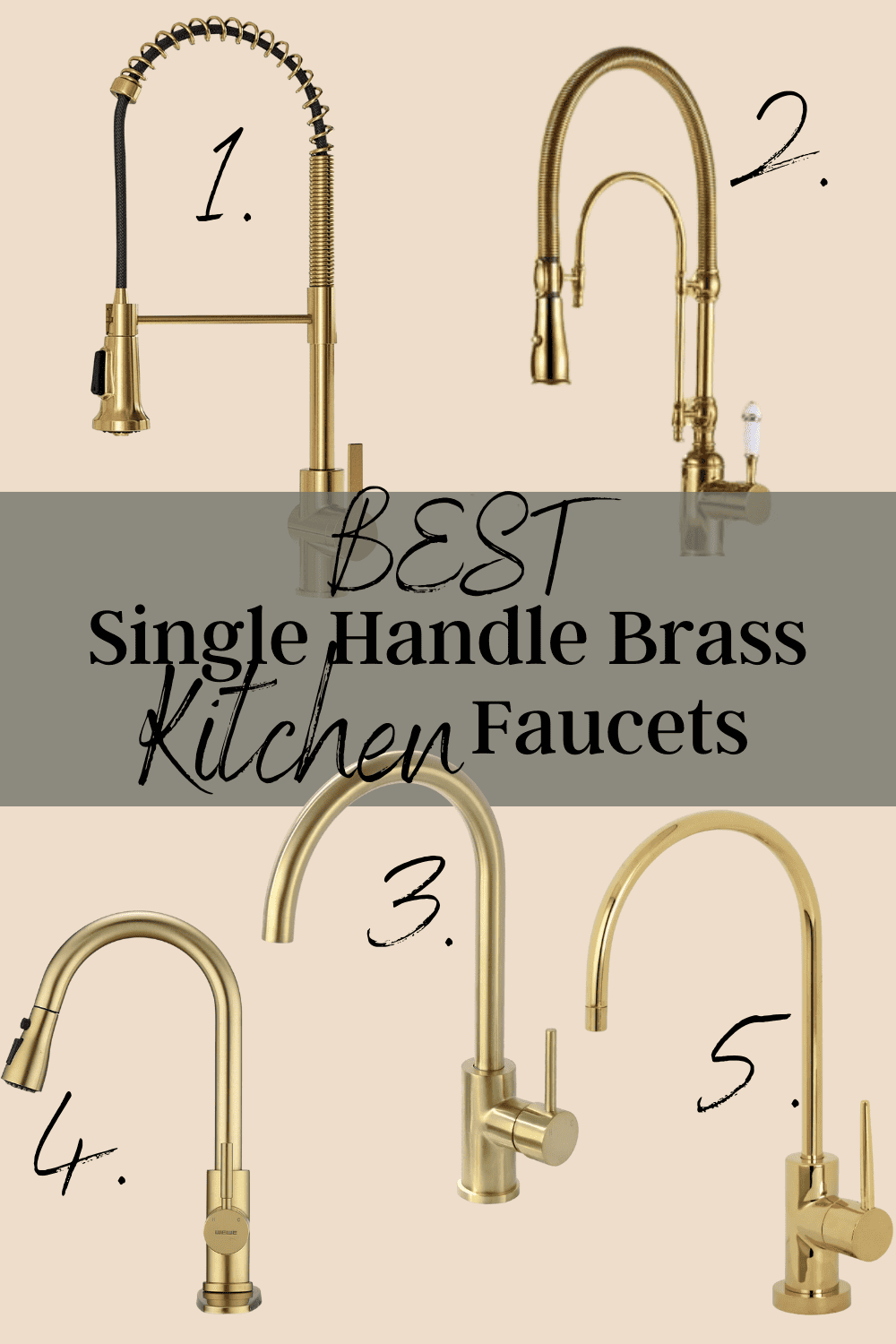 23 Best Brass Kitchen Faucets Your Home Needs in 2023 - Cassie Jean