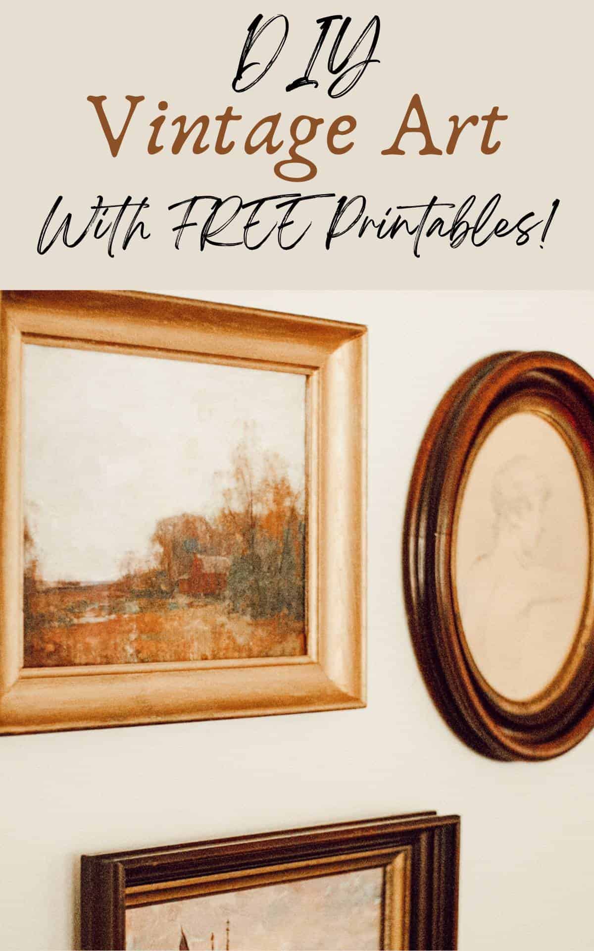 How to Make DIY Vintage Wall Art From Free Prints! - Cassie Jean