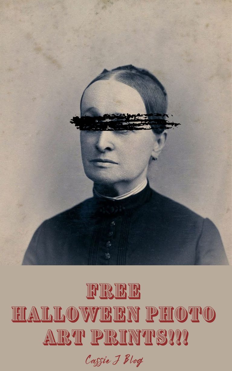 FREE Spooky Halloween Vintage Photo Printables - Cassie Jean