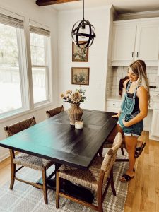 How to Refinish a Damaged Veneer Table Top (Under $35!) - Cassie Jean