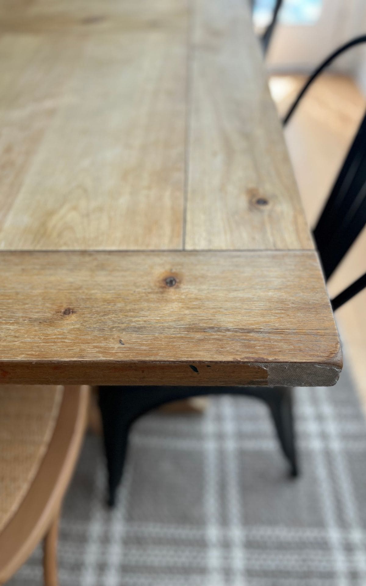 How to Refinish a Damaged Veneer Table Top (Under $35!) - Cassie Jean