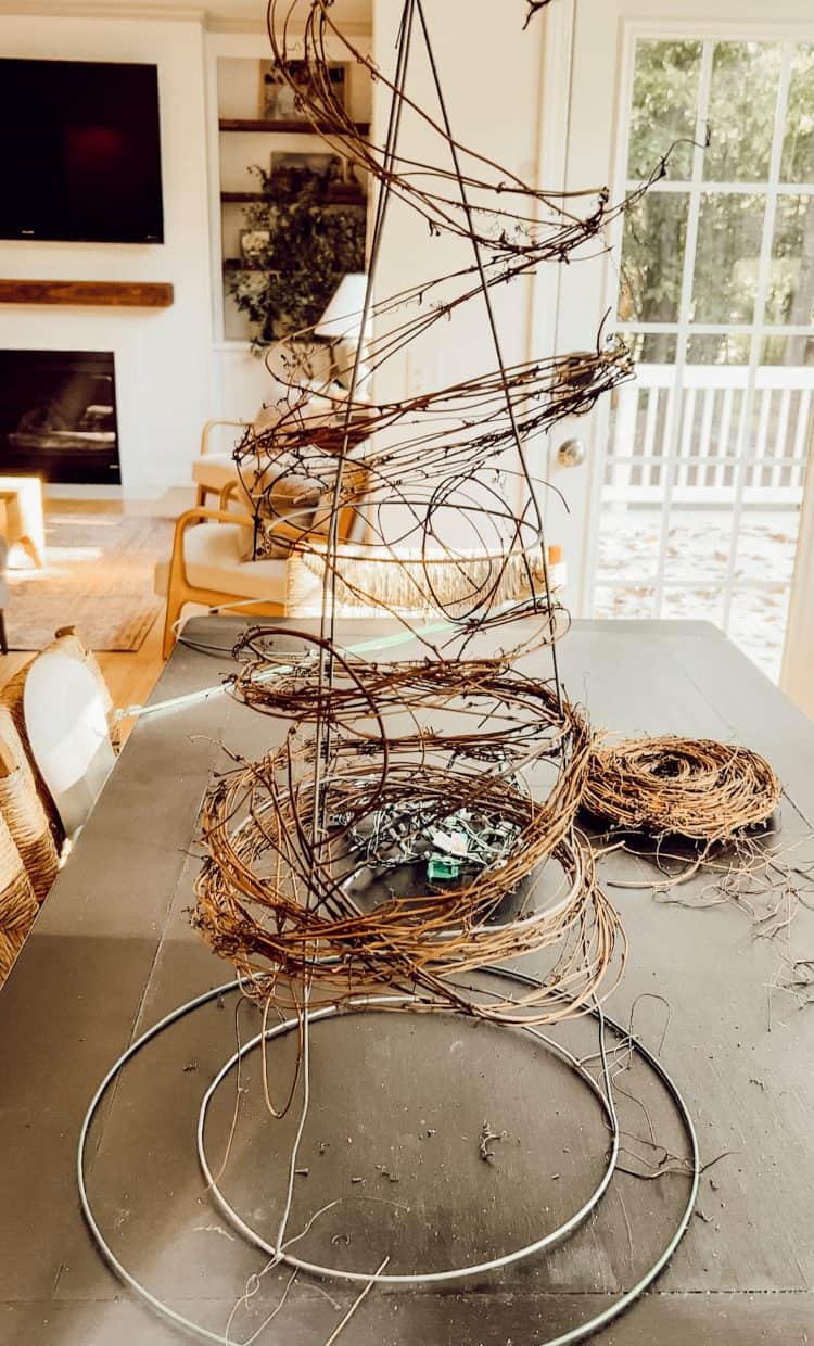 DIY Halloween Grapevine Witch Hat (Pottery Barn Hack!) - Cassie Jean