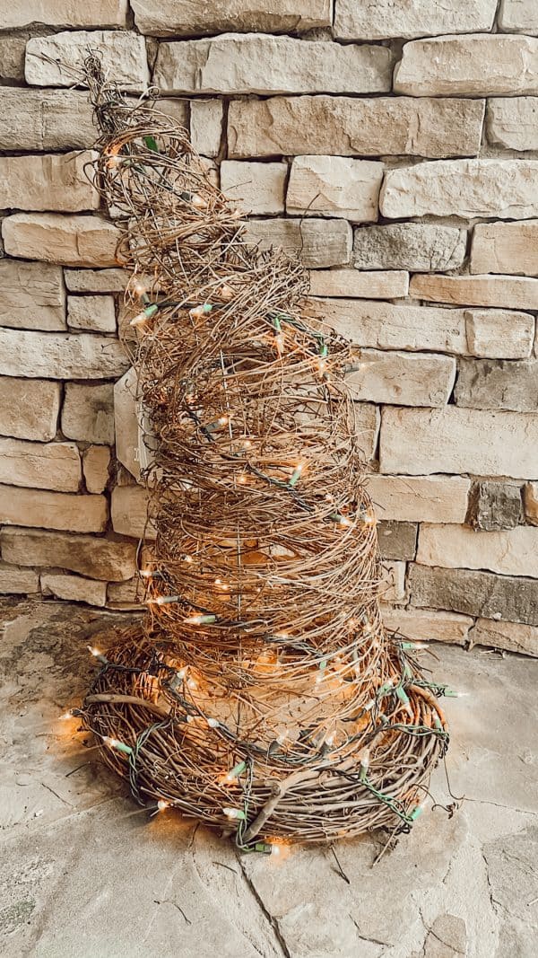 DIY Halloween Grapevine Witch Hat (Pottery Barn Hack!) - Cassie Jean