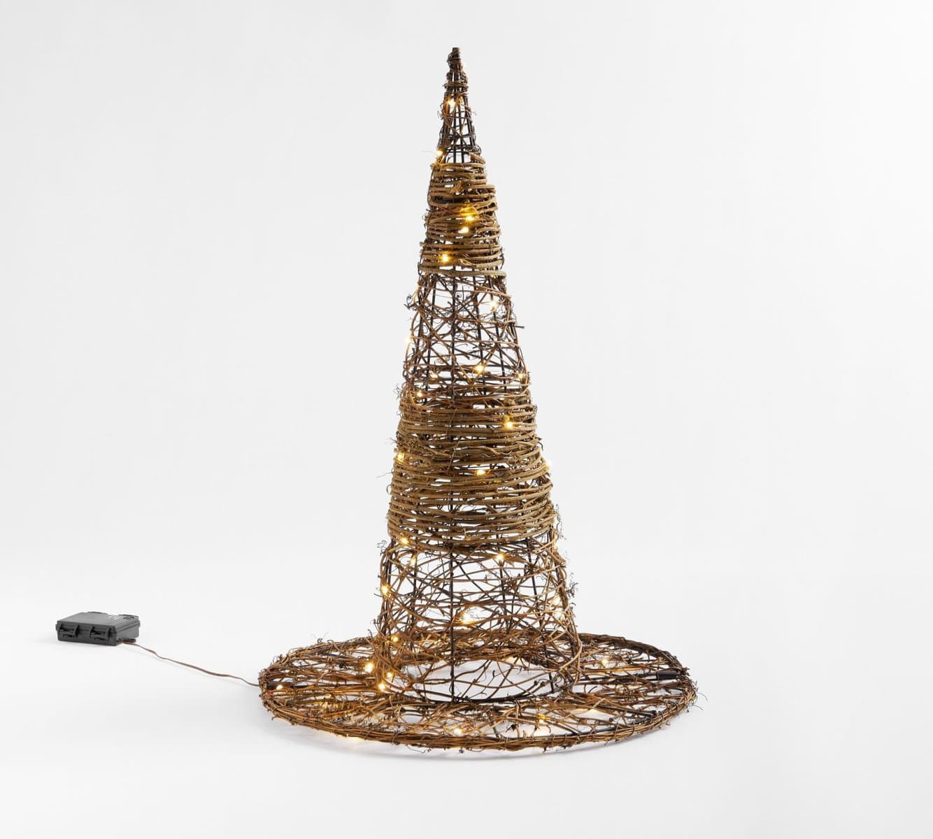 DIY Halloween Grapevine Witch Hat (Pottery Barn Hack!) - Cassie Jean