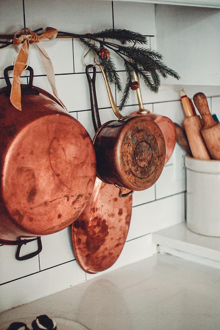 How to make a DIY Brass Pot Rail for less than $20 - Cassie Jean