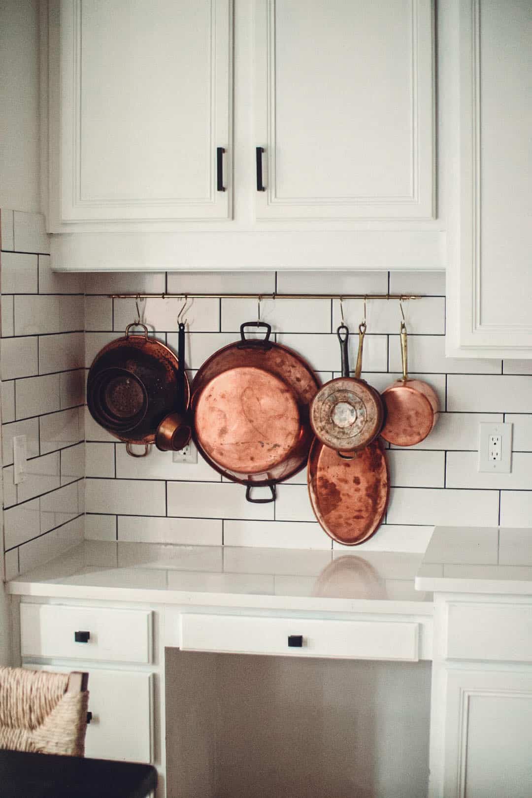 How to make a DIY Brass Pot Rail for less than $20 - Cassie Jean