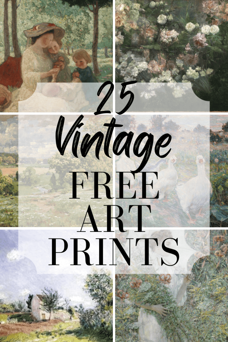 25+ FREE Vintage Art Printables for Spring - Cassie Jean