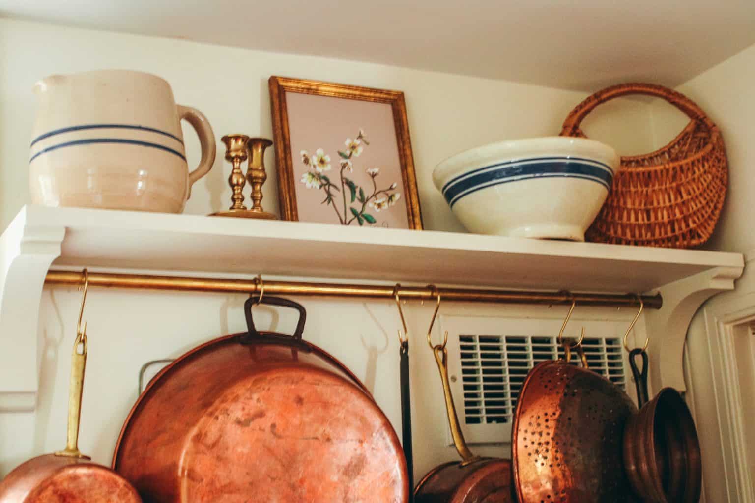 One Room Challenge Week 6: Custom Pot Rail Shelf DIY - Cassie Jean