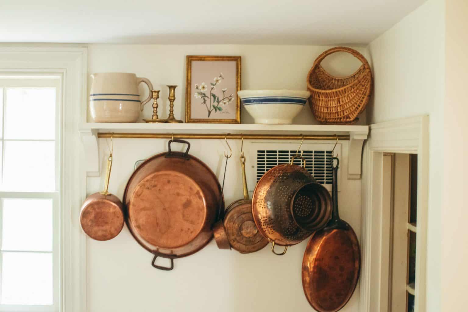 One Room Challenge Week 6: Custom Pot Rail Shelf DIY - Cassie Jean