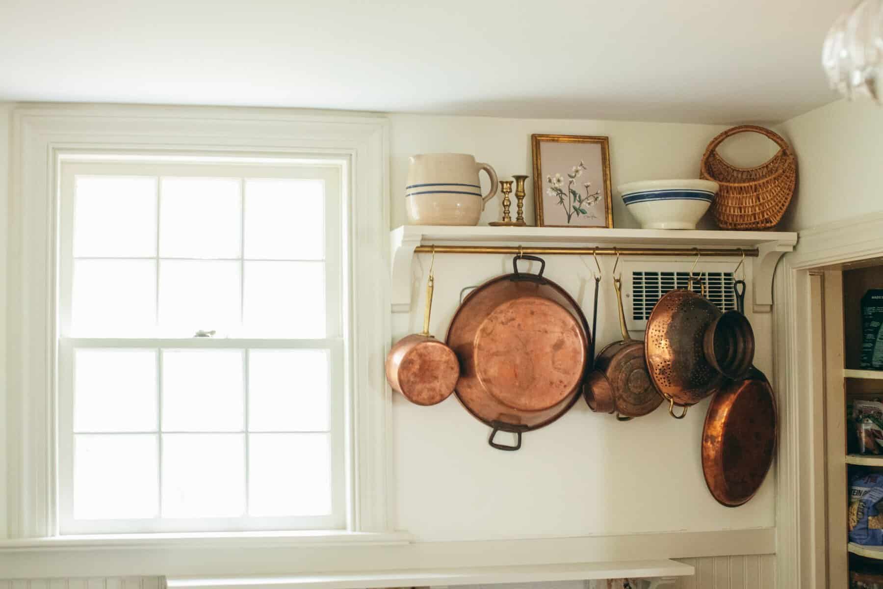 One Room Challenge Week 6: Custom Pot Rail Shelf DIY - Cassie Jean