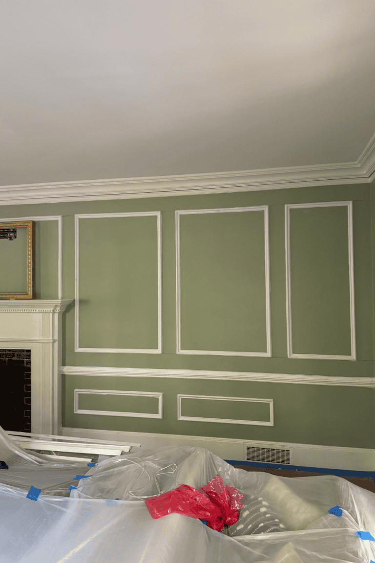 How We Transformed Our Living Room with Custom Box Trim Wall Molding ...