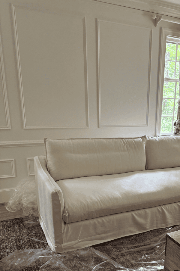 How We Transformed Our Living Room with Custom Box Trim Wall Molding ...